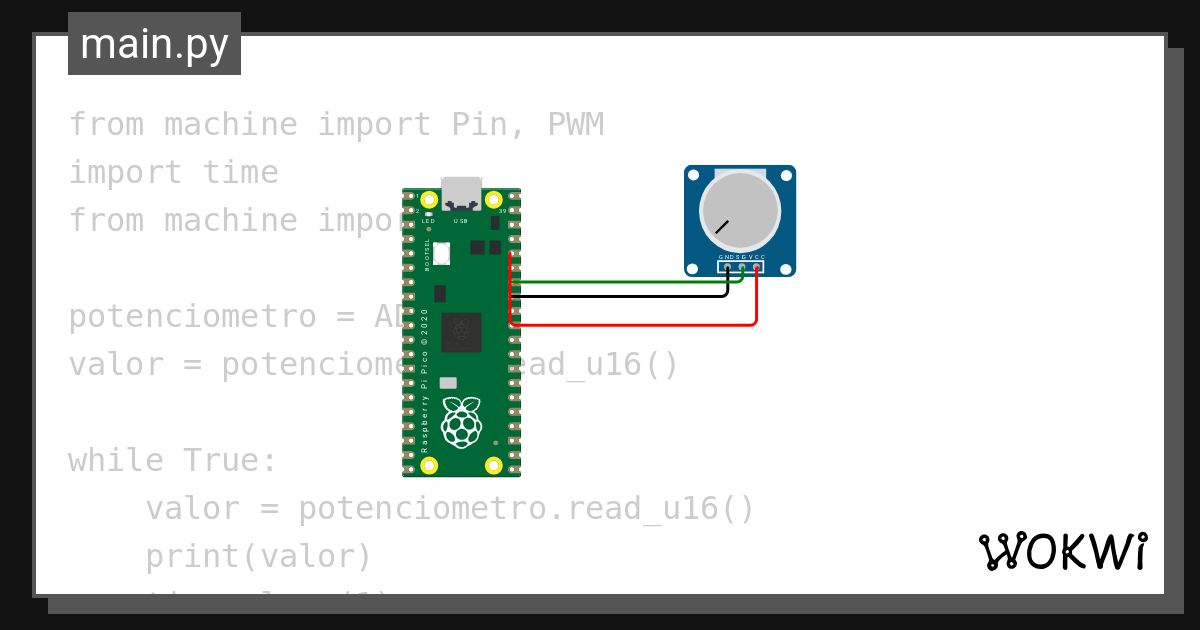 Potenciômetro Wokwi Esp32 Stm32 Arduino Simulator