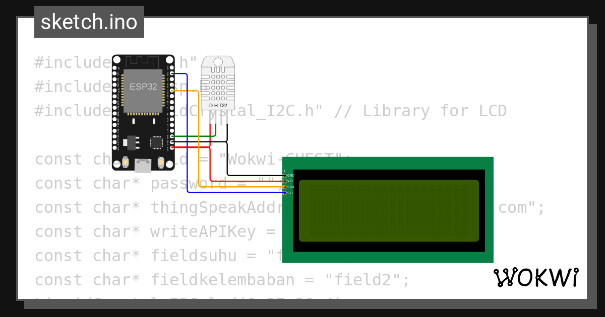 Esp32 Cek Suhu Dan Kelembapan Meys Wokwi Esp32 Stm32 Arduino Simulator 6656
