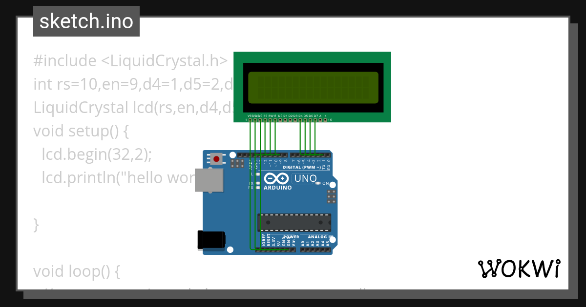 lcd_code - Wokwi ESP32, STM32, Arduino Simulator