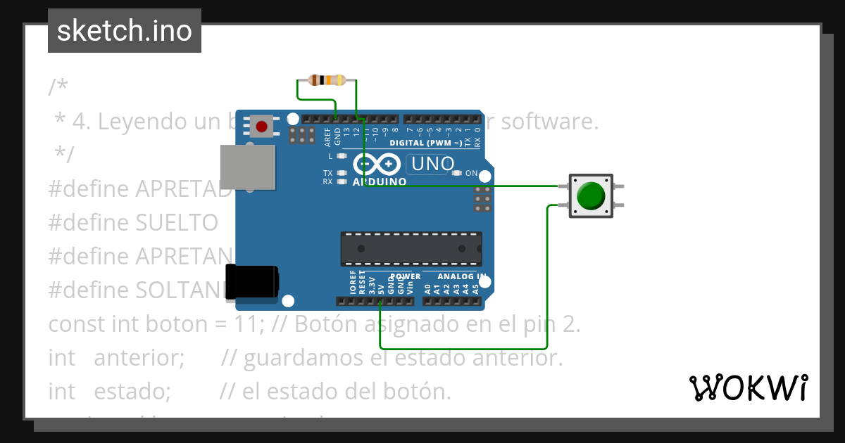 código pbotón - Wokwi ESP32, STM32, Arduino Simulator