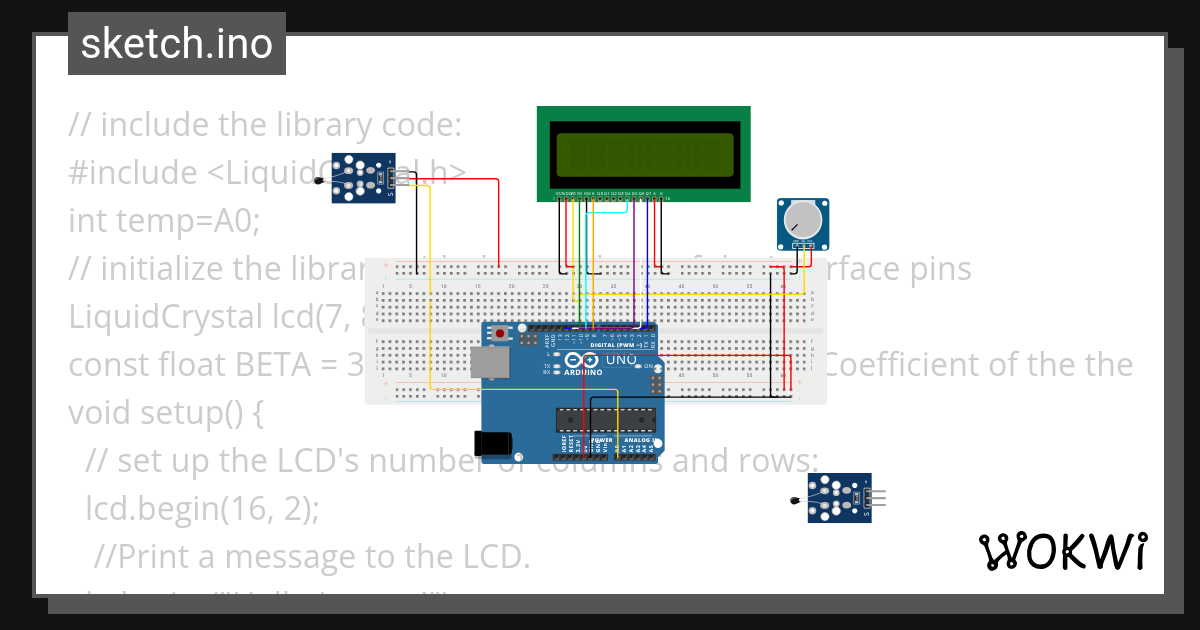 lcd learning - Wokwi ESP32, STM32, Arduino Simulator