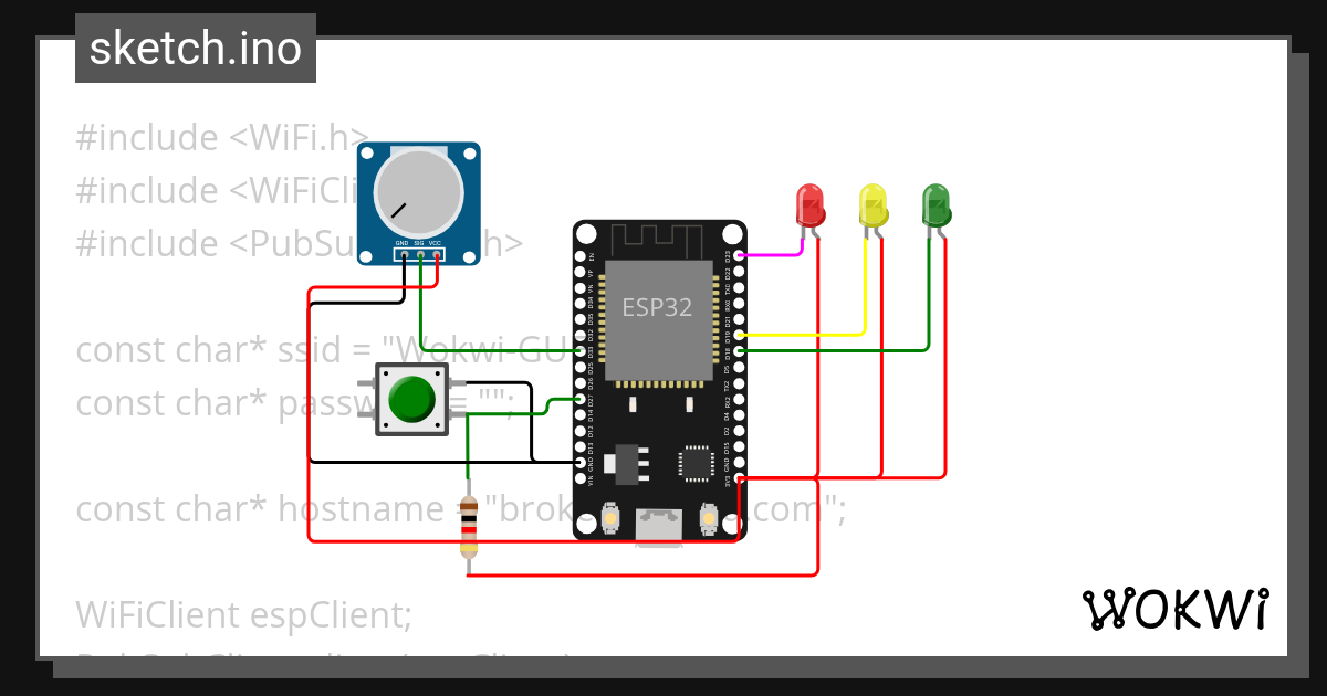 503SCT Lab 3 part3 - Wokwi ESP32, STM32, Arduino Simulator