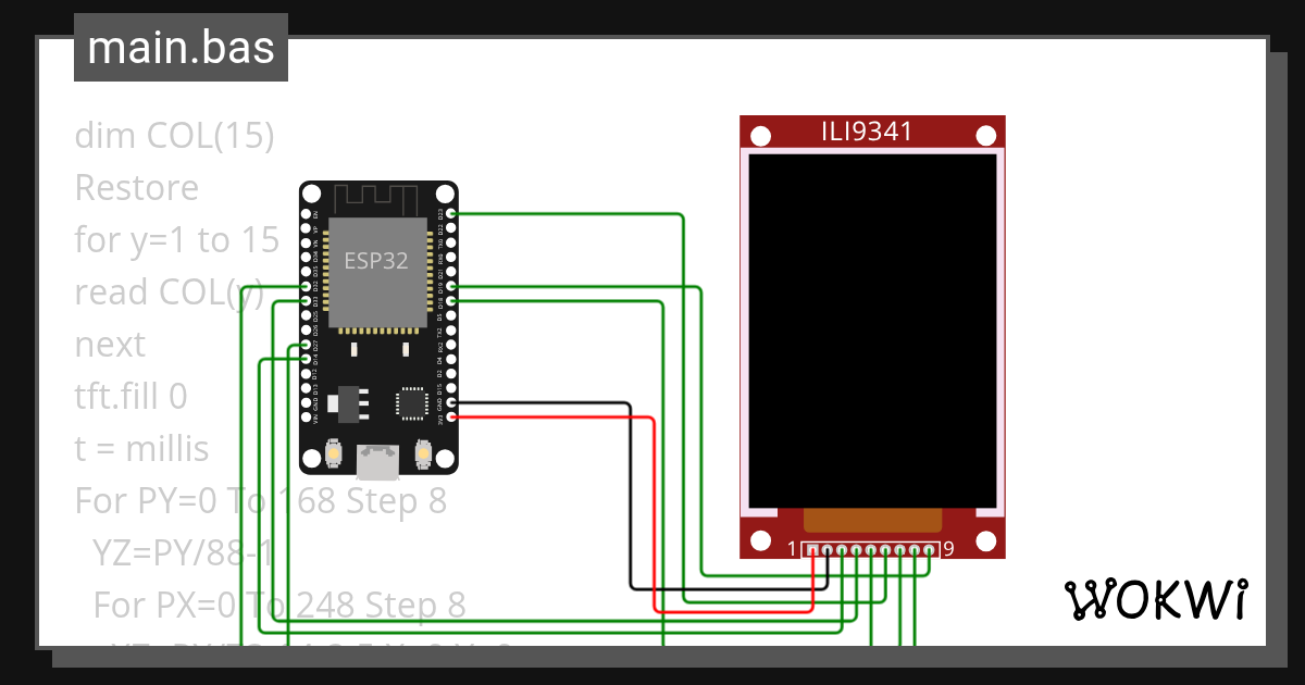 mandelbrot 2 - Wokwi ESP32, STM32, Arduino Simulator