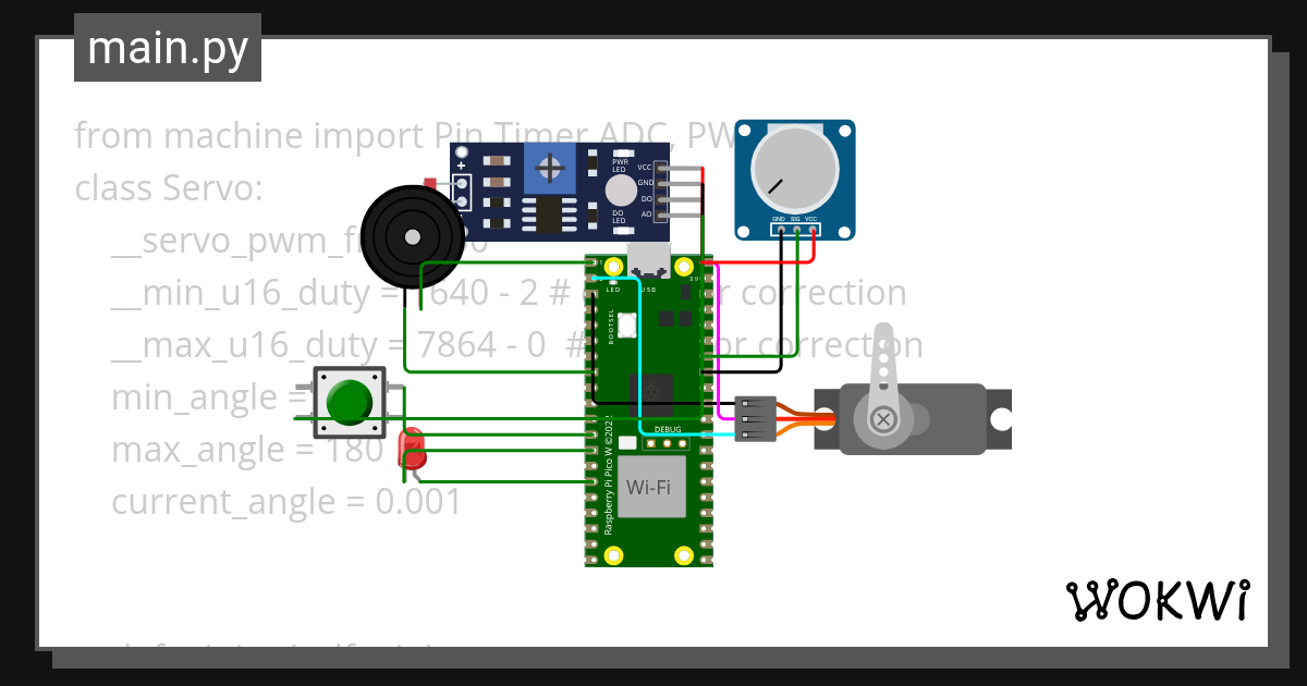 servo test - Wokwi ESP32, STM32, Arduino Simulator