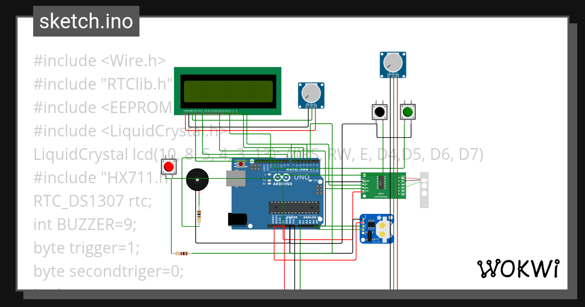 proyecto pantalla+reloj+buzzer+ALARM_reparada+pot con epro - Wokwi ESP32, STM32, Arduino Simulator