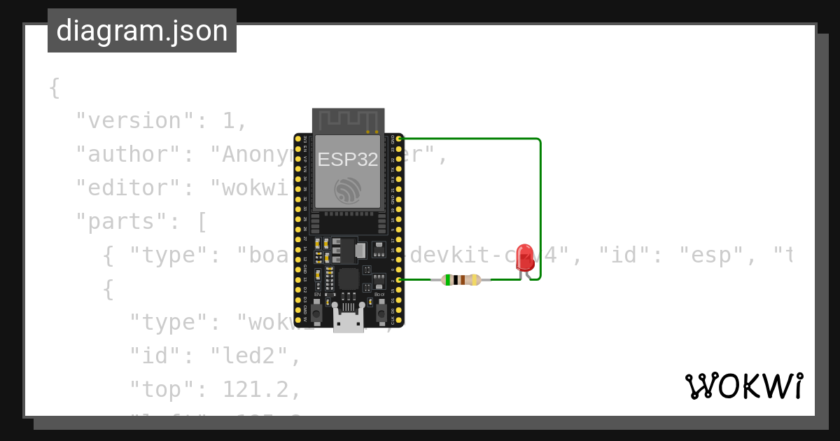 Led Wokwi Esp32 Stm32 Arduino Simulator 3124