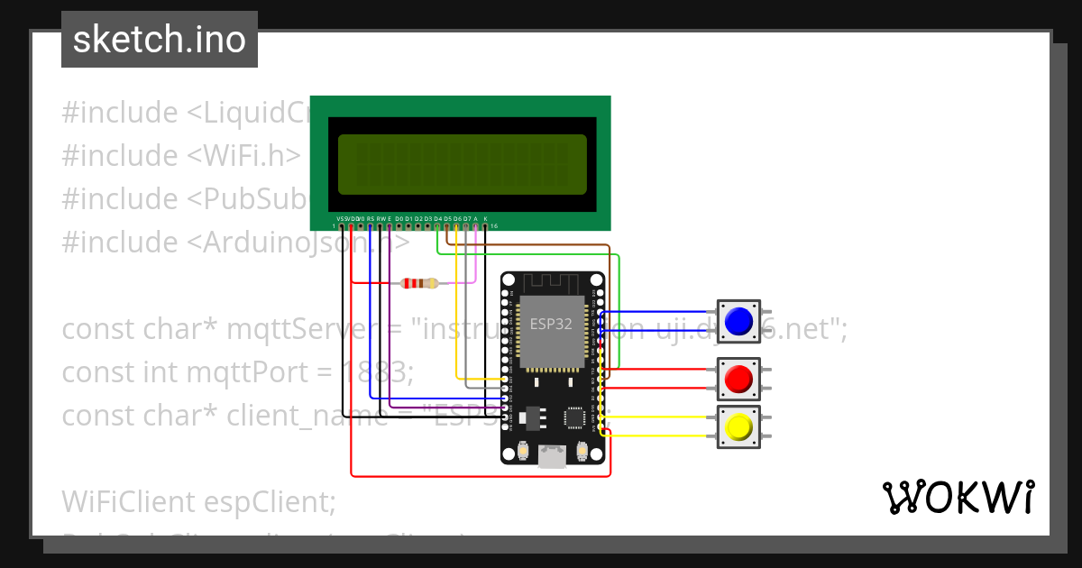 MQTT versión completa Sofía 2 - Wokwi ESP32, STM32, Arduino Simulator