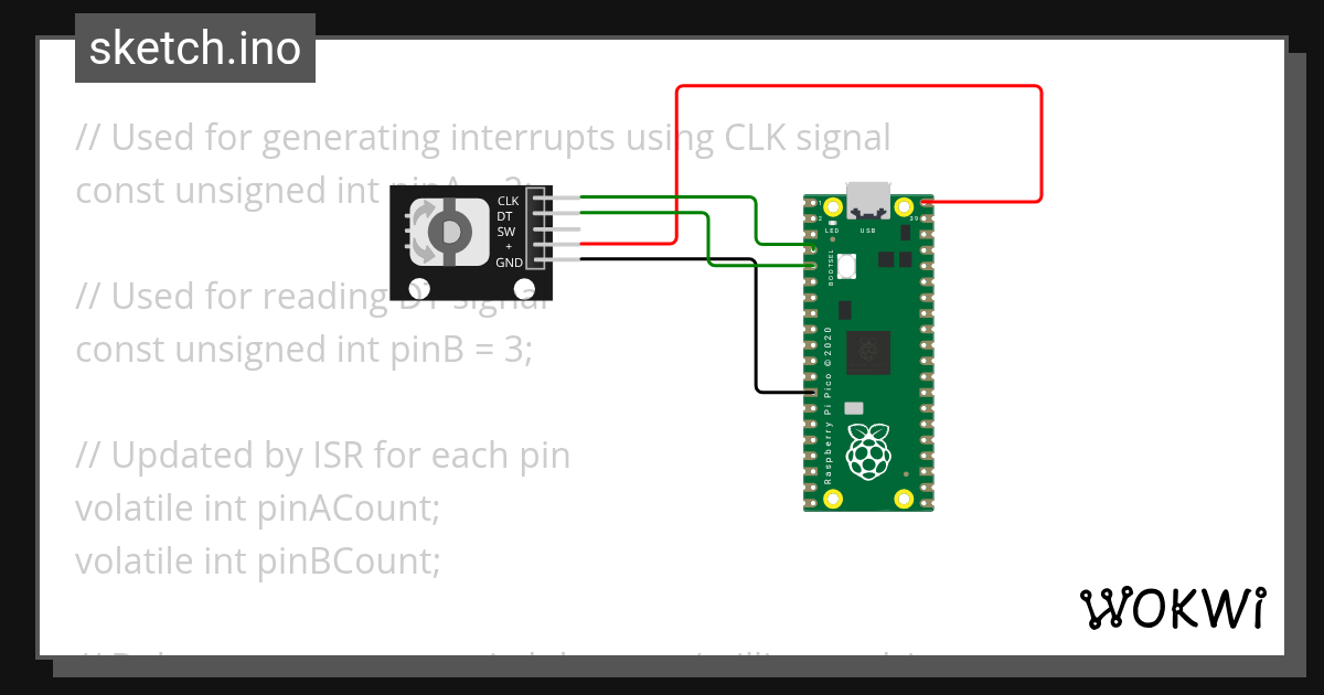 Encoder - Wokwi ESP32, STM32, Arduino Simulator