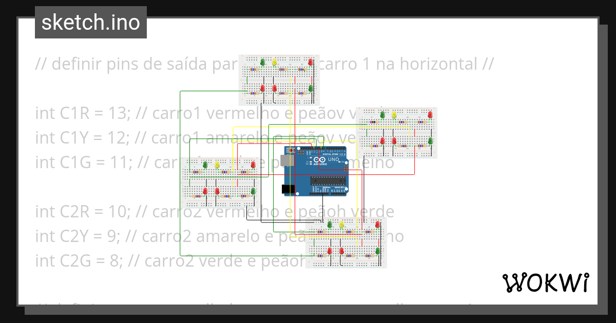 Traffic Light Copy - intermitente - Wokwi ESP32, STM32, Arduino Simulator