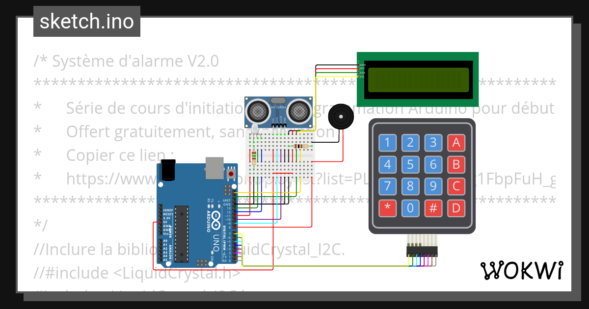 Systeme d'alarme V2.0 Copy - Wokwi ESP32, STM32, Arduino Simulator