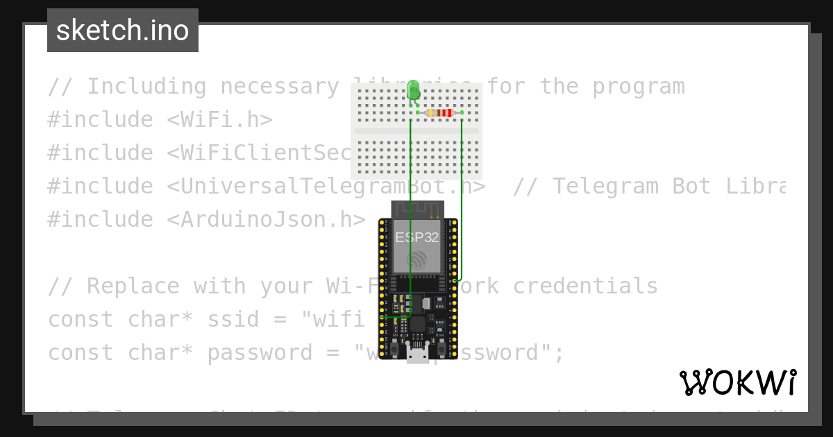Iotclassday2telegrambot Wokwi Esp32 Stm32 Arduino Simulator 6575