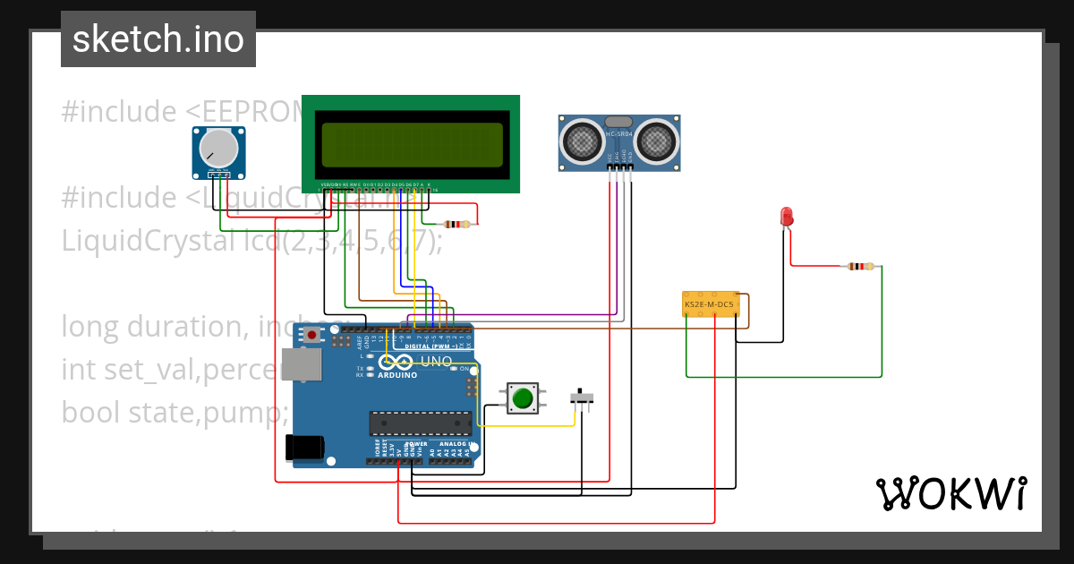 IOT-WATERLEVELCONTROLLER - Wokwi ESP32, STM32, Arduino Simulator