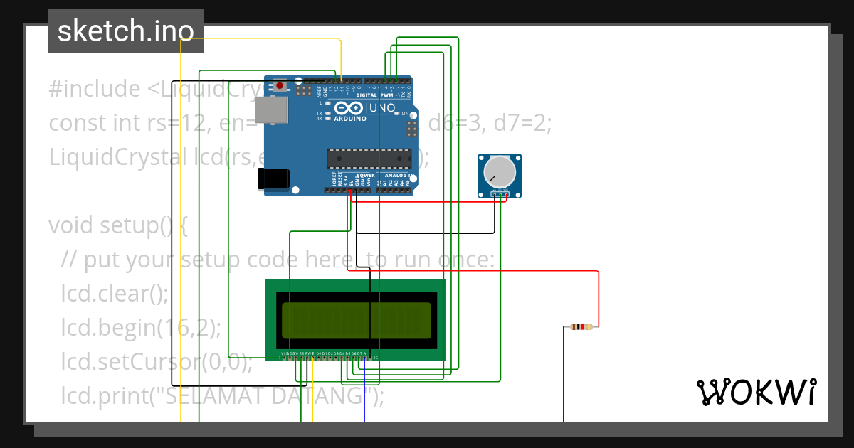 Membuat Led 16x2 Dari Arduino Uno Copy Wokwi Esp32 Stm32 Arduino 9377