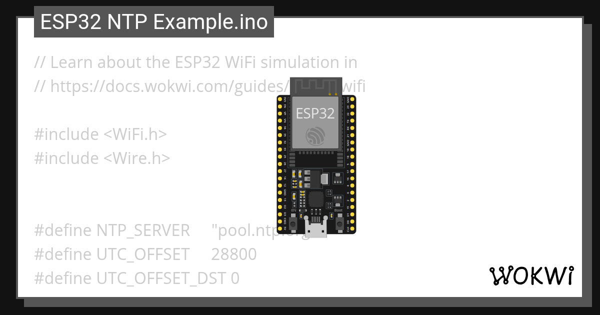 ESP32 NTP Example.ino Copy - Wokwi ESP32, STM32, Arduino Simulator