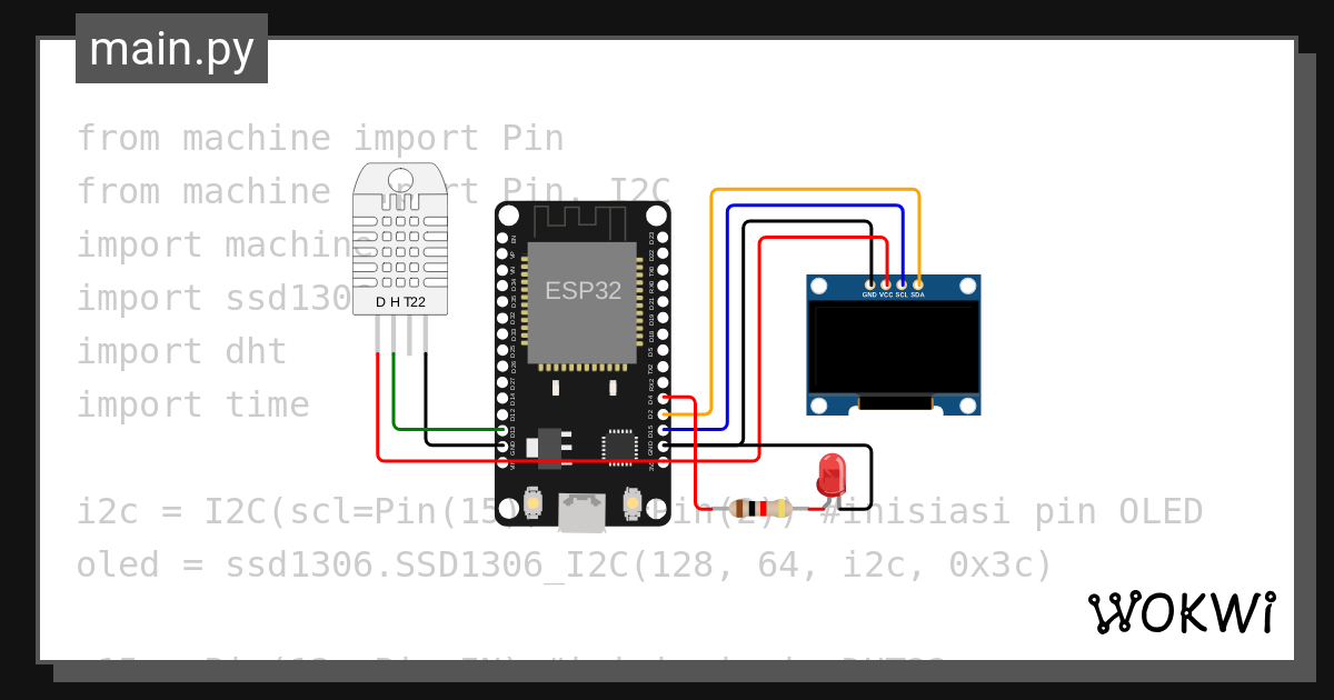 5ecm Fauzan Badranihumidity Sensor With Oled And Led Wokwi Esp32 Stm32 Arduino Simulator 