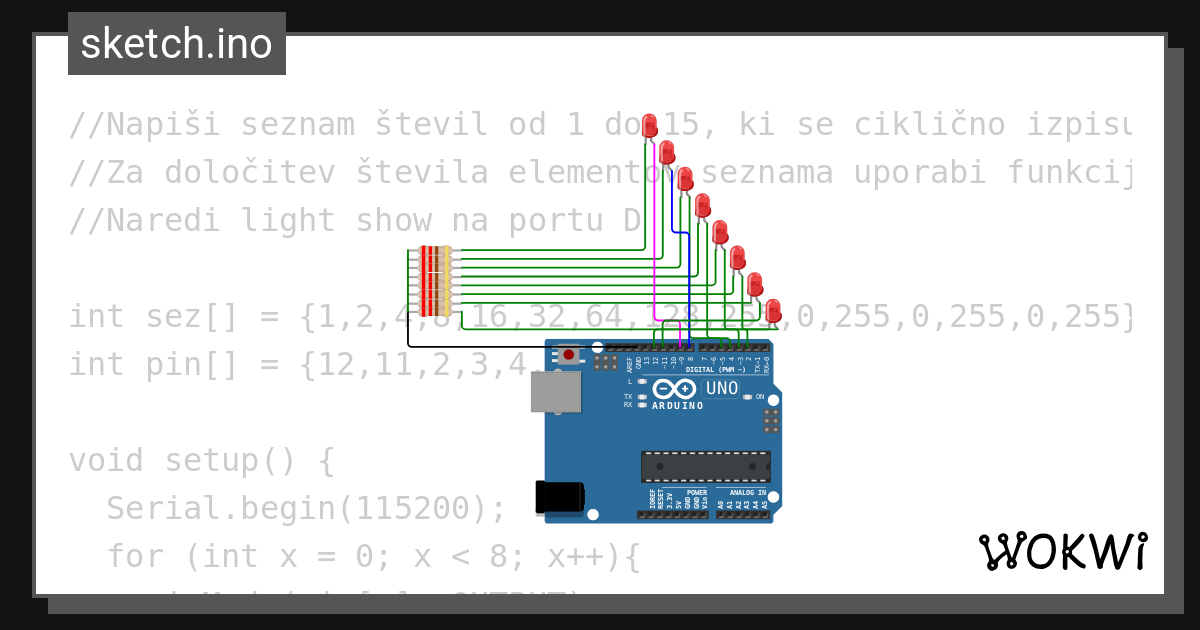 Lightshow 4 Wokwi Esp32 Stm32 Arduino Simulator