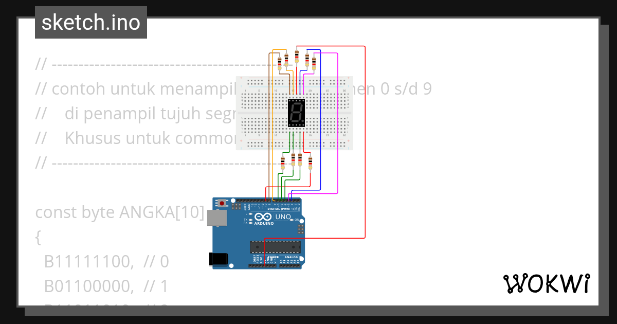 Seven Segment Ali Mustopa - Wokwi ESP32, STM32, Arduino Simulator