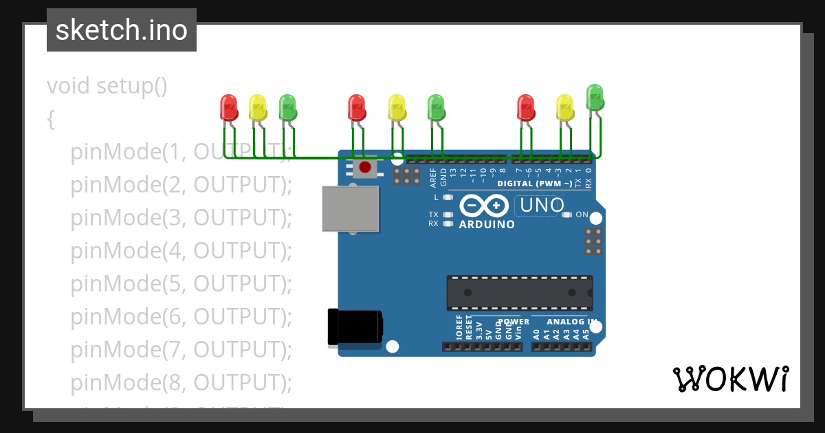 fourway traffic light ranjith - Wokwi ESP32, STM32, Arduino Simulator