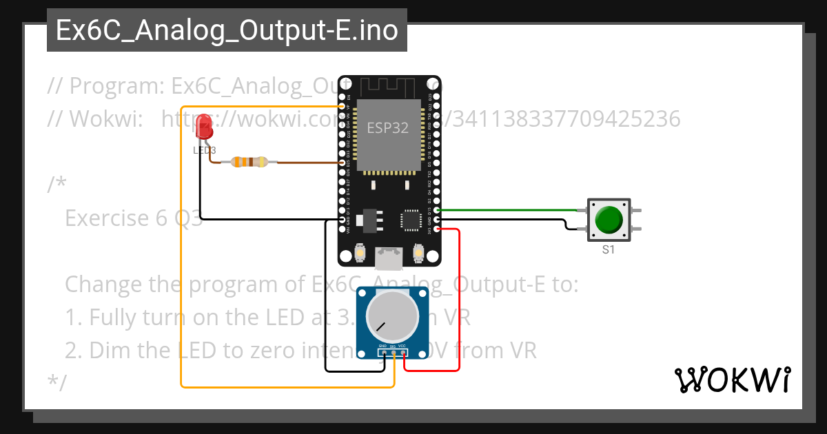Copy of Ex6C_Analog_Output-E (for students) Copy - Wokwi ESP32, STM32, Arduino Simulator