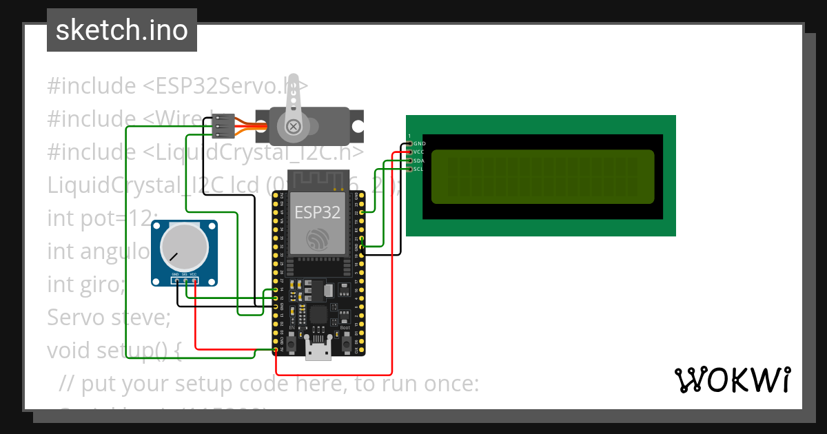 servo con I2C - Wokwi ESP32, STM32, Arduino Simulator