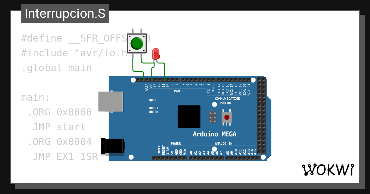 Prueba Interrupcion Wokwi Esp32 Stm32 Arduino Simulator