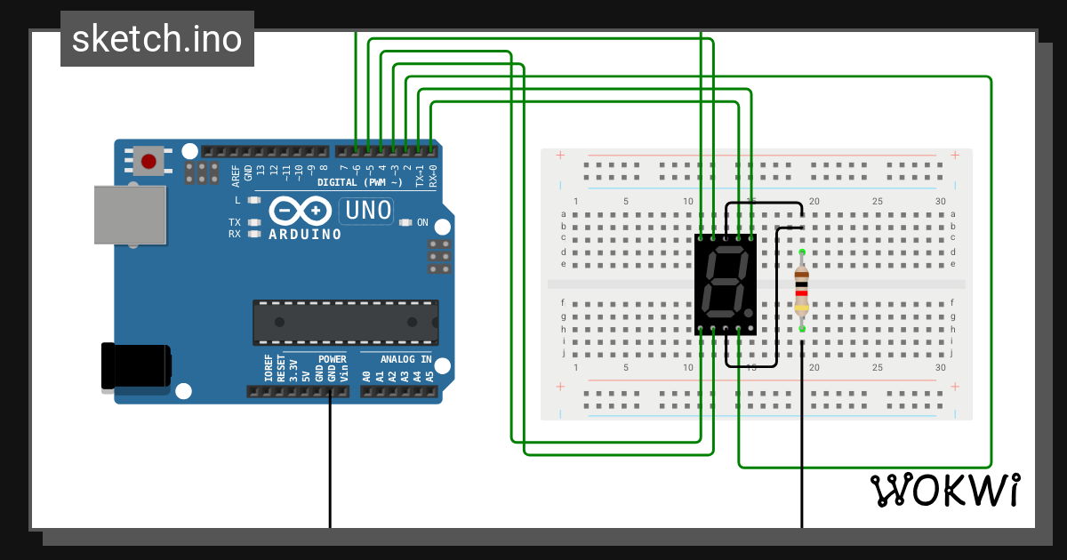 Sevensegment Wokwi Esp32 Stm32 Arduino Simulator