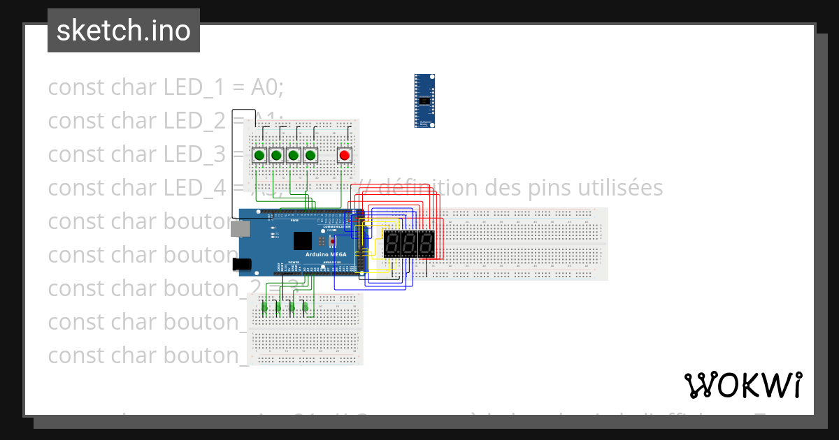 tape taupe sans multiplexeur - Wokwi ESP32, STM32, Arduino Simulator