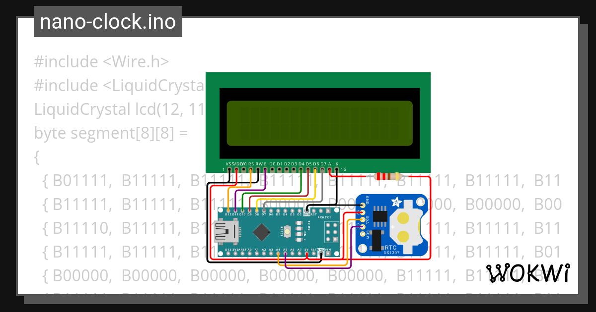 nano-clock.ino Copy (2) - Wokwi ESP32, STM32, Arduino Simulator