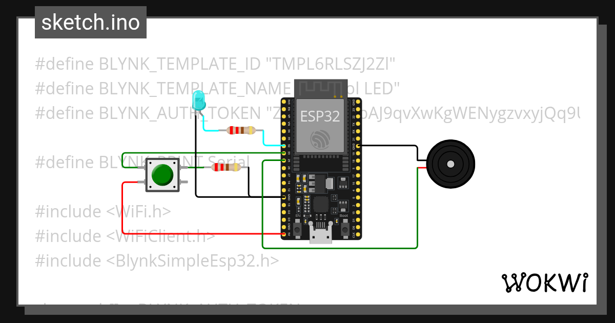 Kontrol Buzzer - Wokwi ESP32, STM32, Arduino Simulator