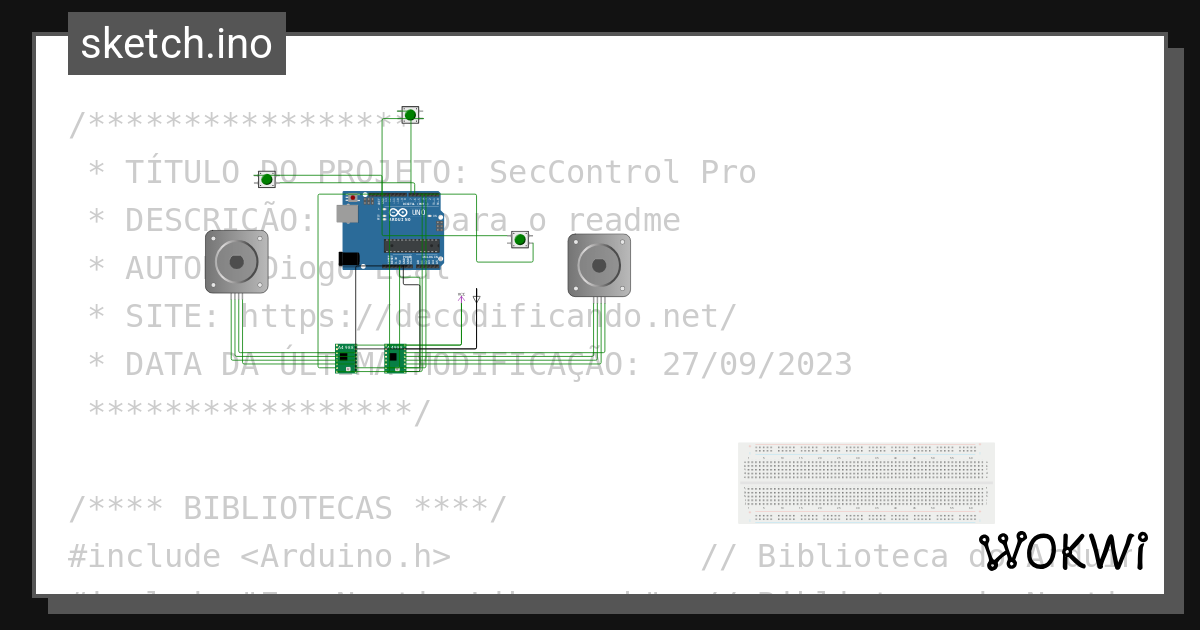 Arduino Seccionadora Simulador Wokwi Esp32 Stm32 Arduino Simulator 5067
