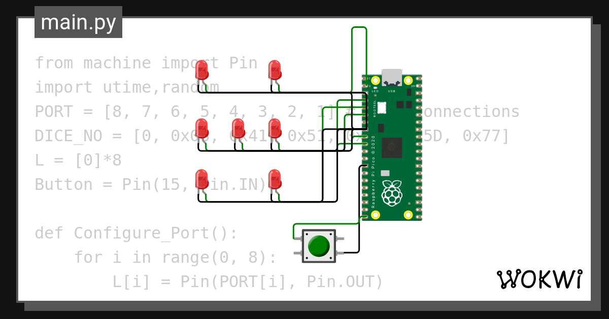 Activity 7 Dice Wokwi Esp32 Stm32 Arduino Simulator 