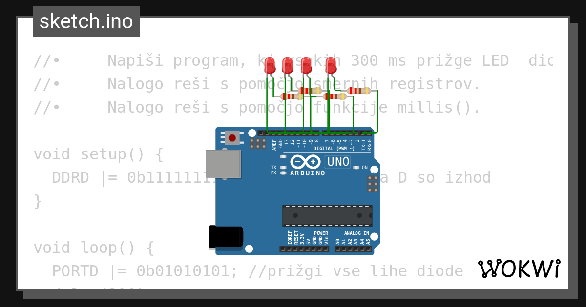 Naloga B2 Wokwi Esp32 Stm32 Arduino Simulator