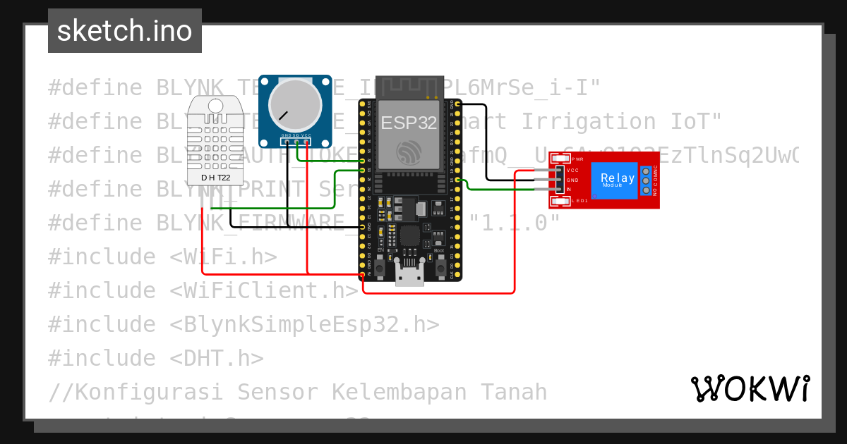 Smart Irrigation Wokwi Esp32 Stm32 Arduino Simulator 4224