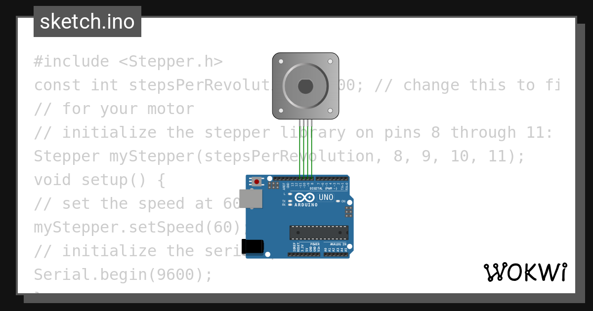 Tugas Stepper Hilal Wokwi Esp32 Stm32 Arduino Simulator 4003