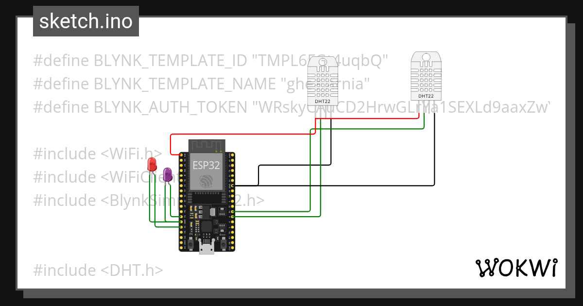 DHT22 & ESP32 Copy - Wokwi ESP32, STM32, Arduino Simulator