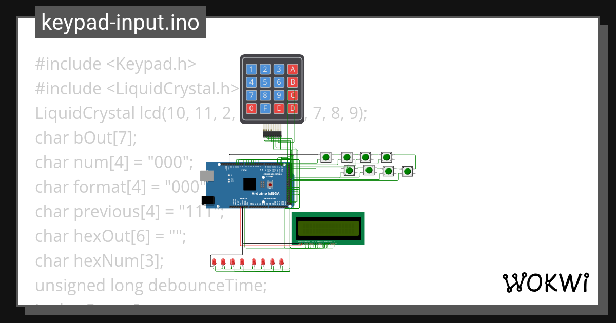 binary converter mega - Wokwi ESP32, STM32, Arduino Simulator