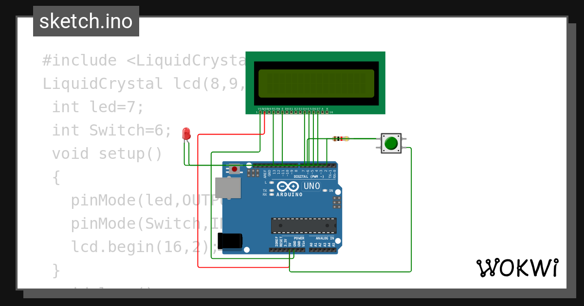 Ledlcdswitch Ranjith Wokwi Esp32 Stm32 Arduino Simulator