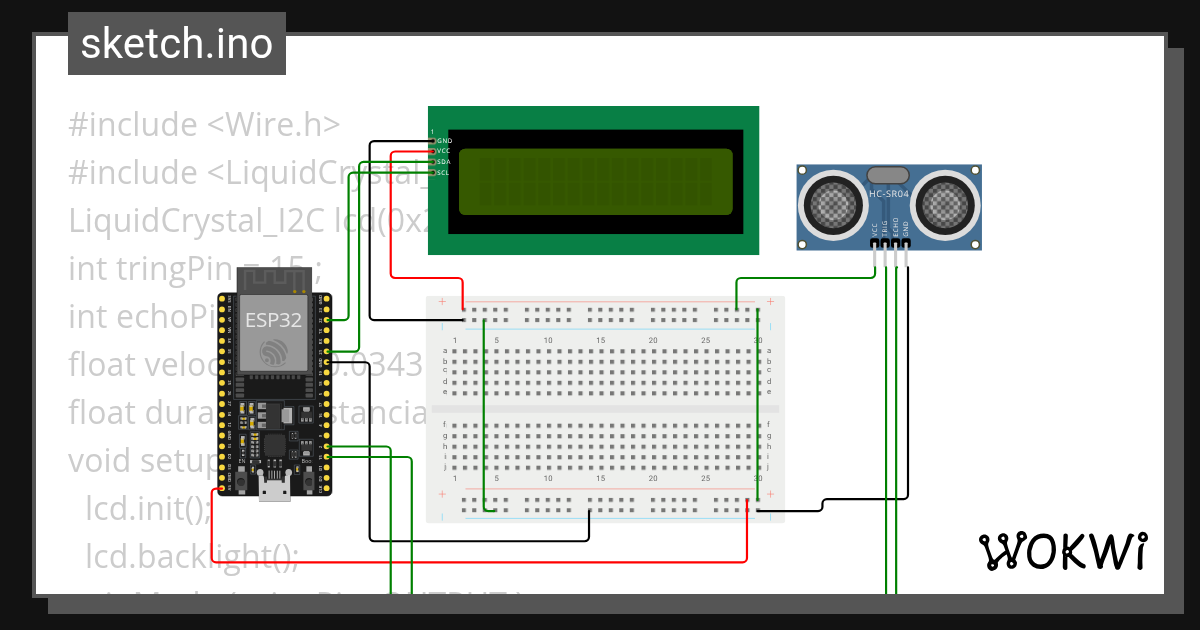 Sensor Ultrasonico Wokwi Esp32 Stm32 Arduino Simulator