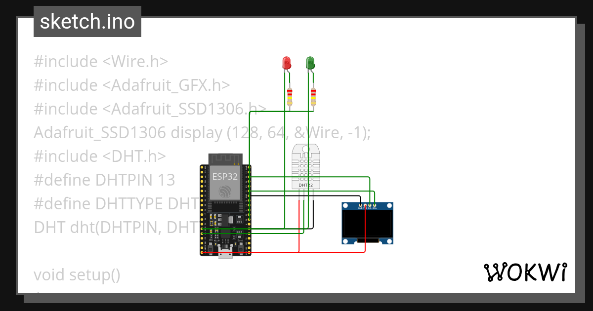 DHT 11 - Wokwi ESP32, STM32, Arduino Simulator