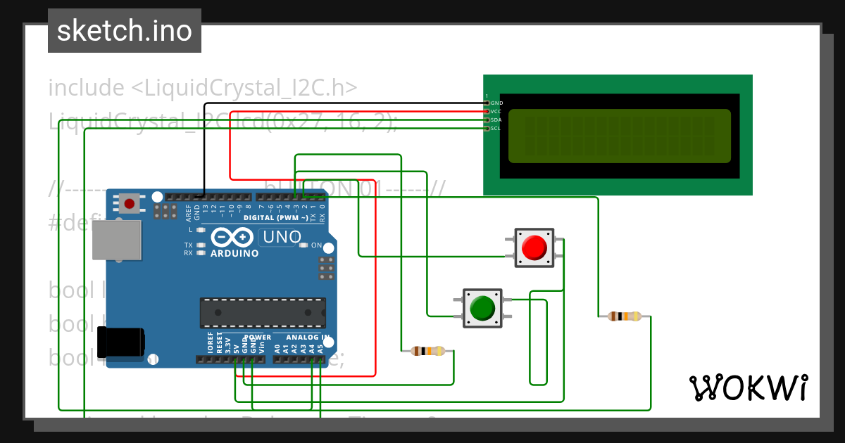 i2c lcd - Wokwi ESP32, STM32, Arduino Simulator