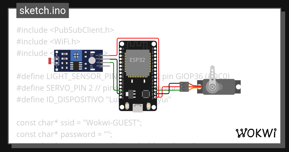 ESP32 LDR SERVO MQTT Copy - Wokwi ESP32, STM32, Arduino Simulator