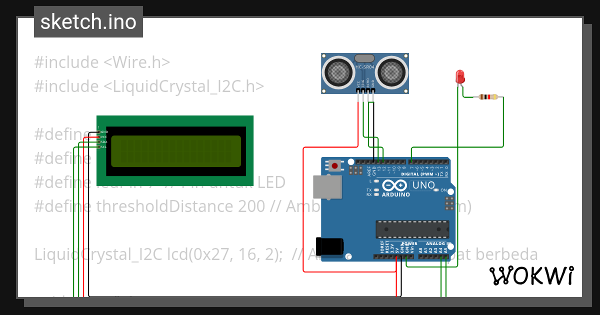 ultrasonik - Wokwi ESP32, STM32, Arduino Simulator