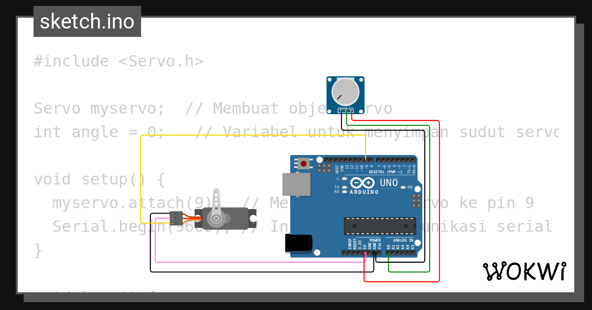 Sensor Servopotentiometer Pert 15 Wokwi Esp32 Stm32 Arduino Simulator 5128