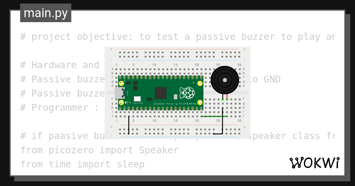 Buzzer Wokwi Esp32 Stm32 Arduino Simulator 8216