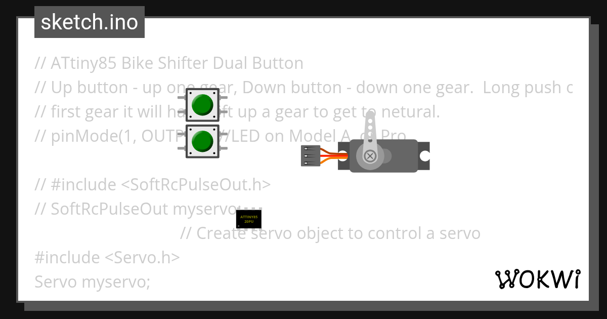 gear-shifter-at-tiny - Wokwi ESP32, STM32, Arduino Simulator