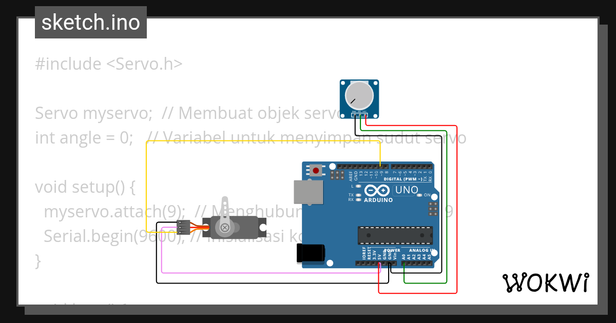 Servo And Potensiometerw Wokwi Esp32 Stm32 Arduino Simulator