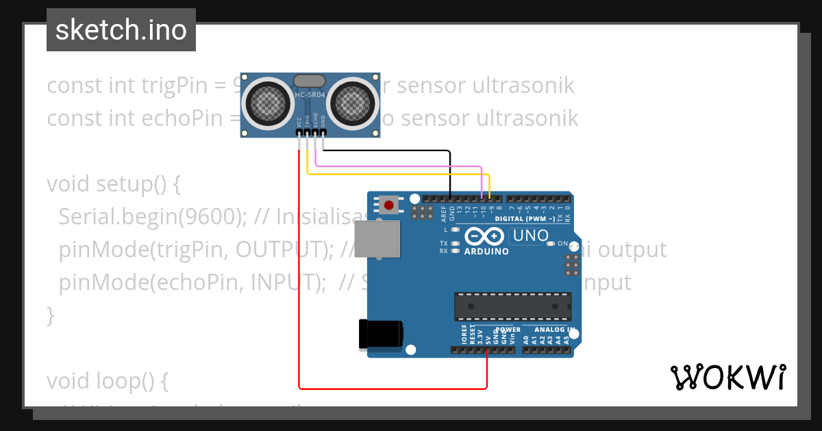 (13) ultrasonik 1 - Wokwi ESP32, STM32, Arduino Simulator