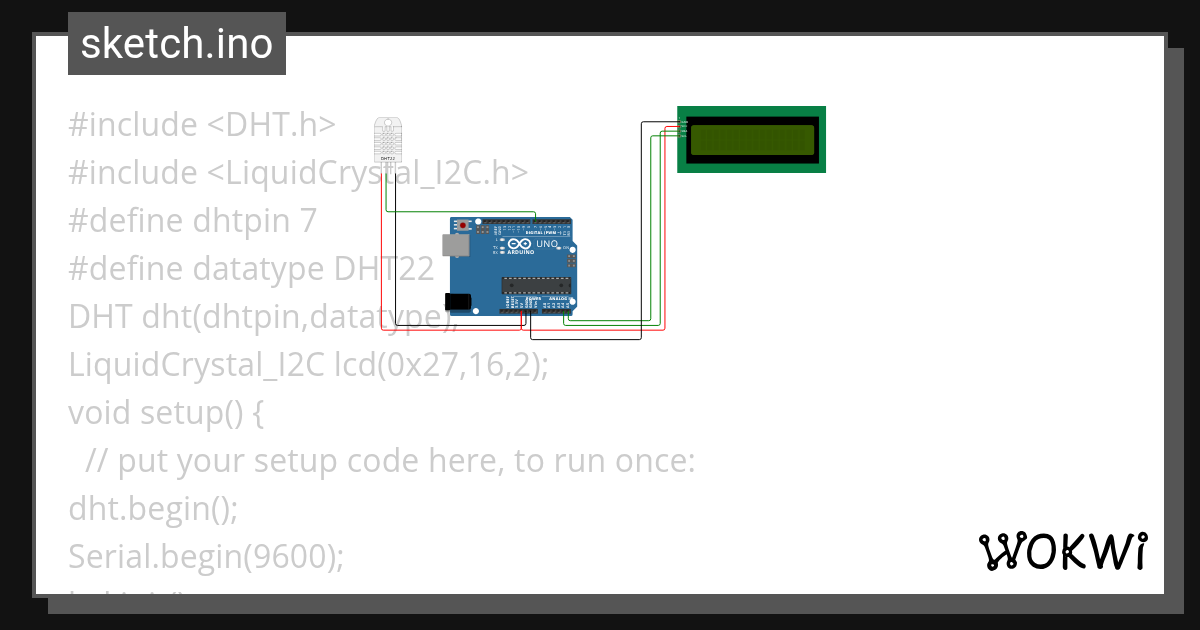 Dht22 X Lcd I2c Wokwi Esp32 Stm32 Arduino Simulator