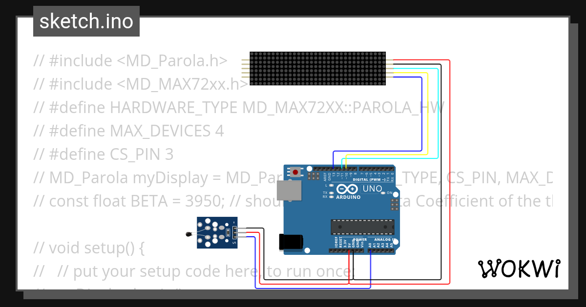 temperature sensor - Wokwi ESP32, STM32, Arduino Simulator