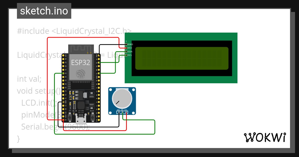 Potentiometer Wokwi Esp32 Stm32 Arduino Simulator 8307
